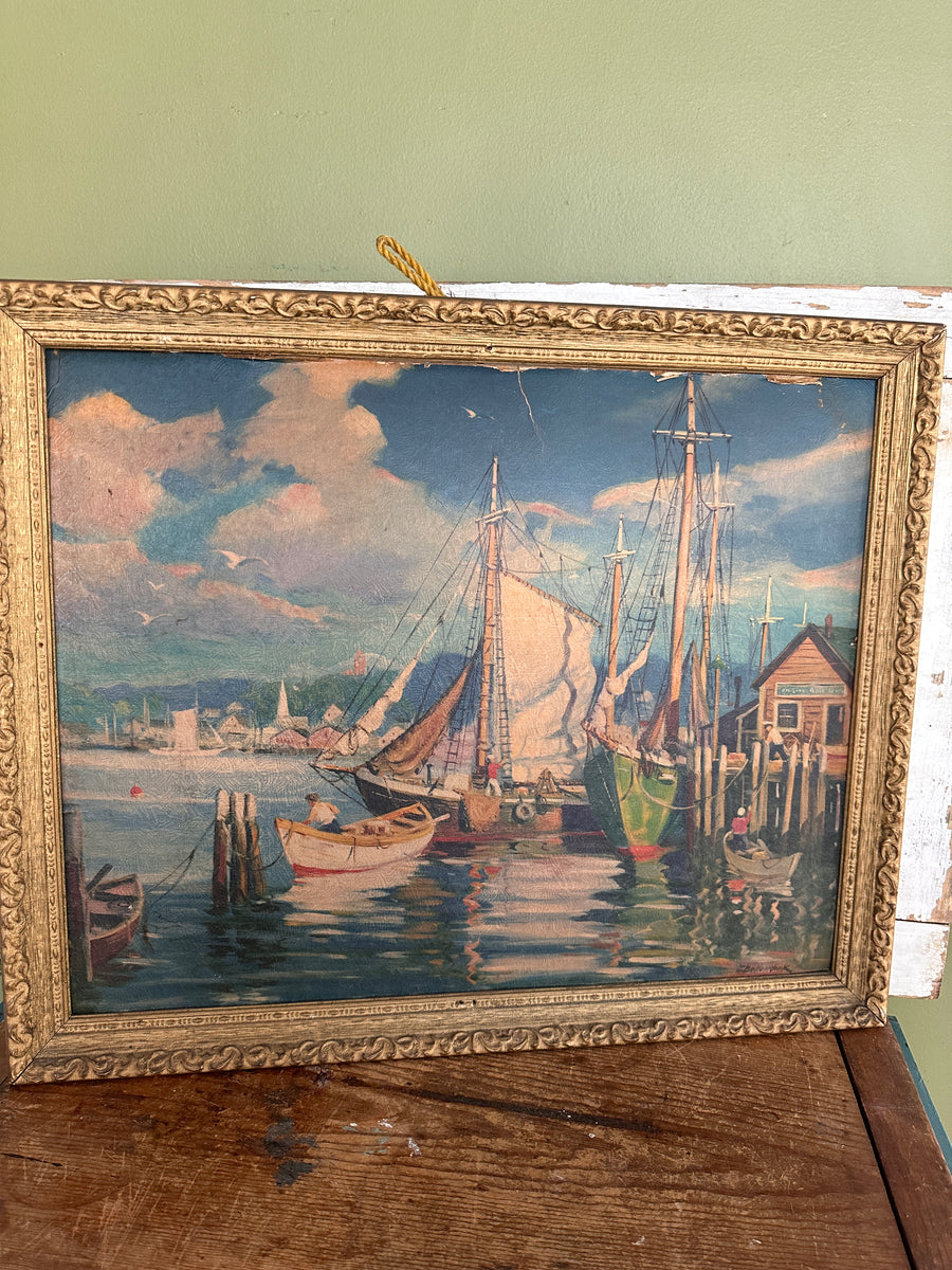 Antique Framed Art- as is – Upcycled by Bri